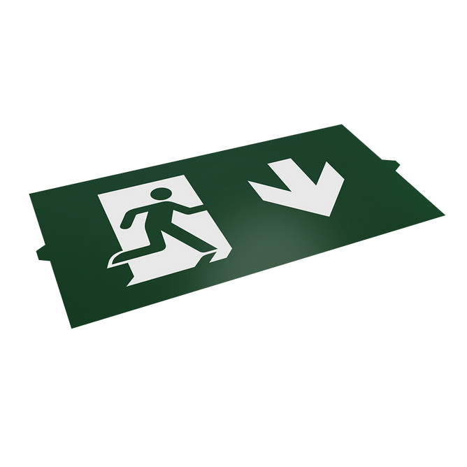 Artemis Exit Legend - Down Arrow - 110V Commercial Lighting
