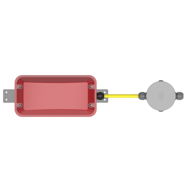 Taurus Site Bulkhead with Red Diffuser, Mounting Bracket and Junction